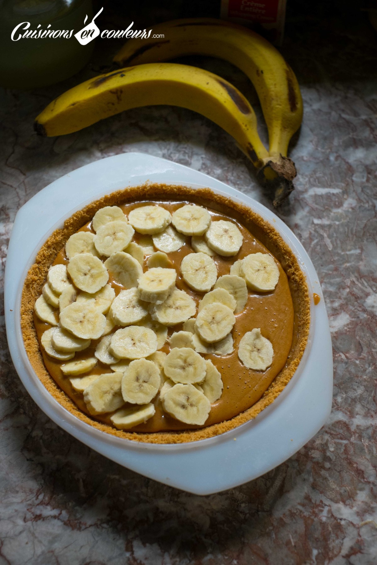 Banoffee Pie, tarte à la banane et au caramel - Cuisinons En Couleurs