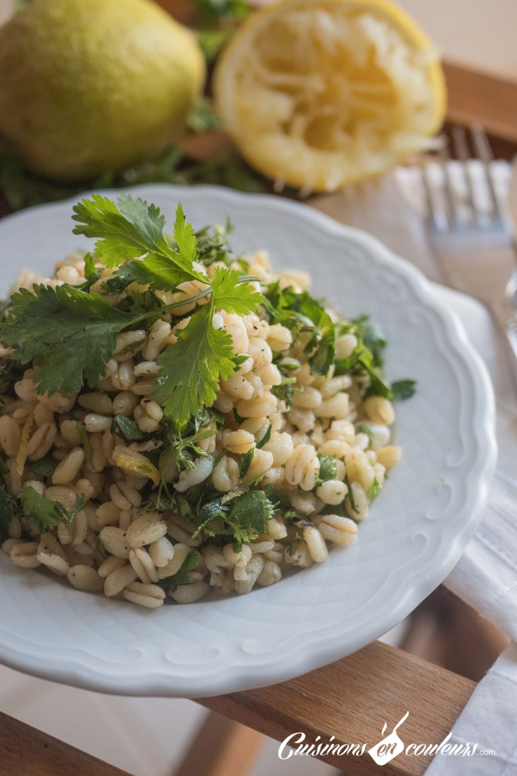 Salade de blé dur au citron et aux herbes - Cuisinons En Couleurs