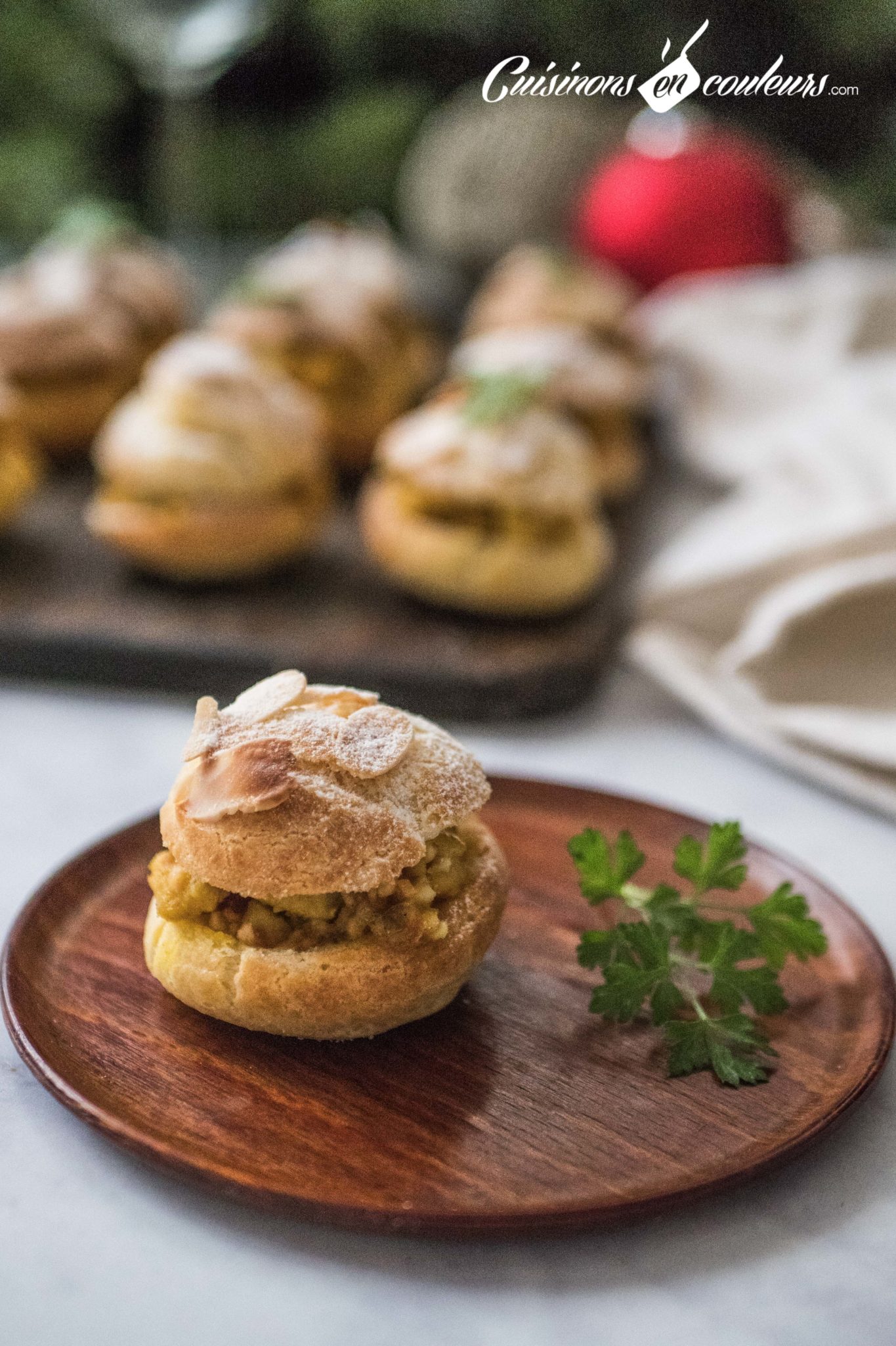 Choux salés farcis au lapin et aux amandes - Cuisinons En Couleurs