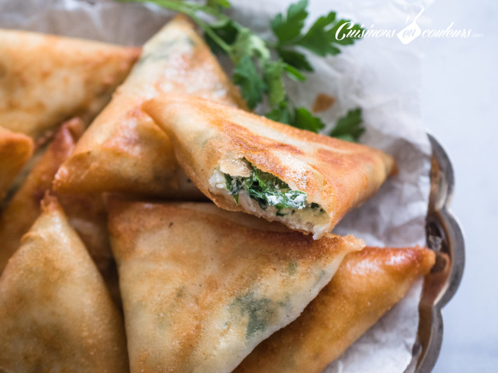 Briouates au fromage et aux épinards - Cuisinons En Couleurs