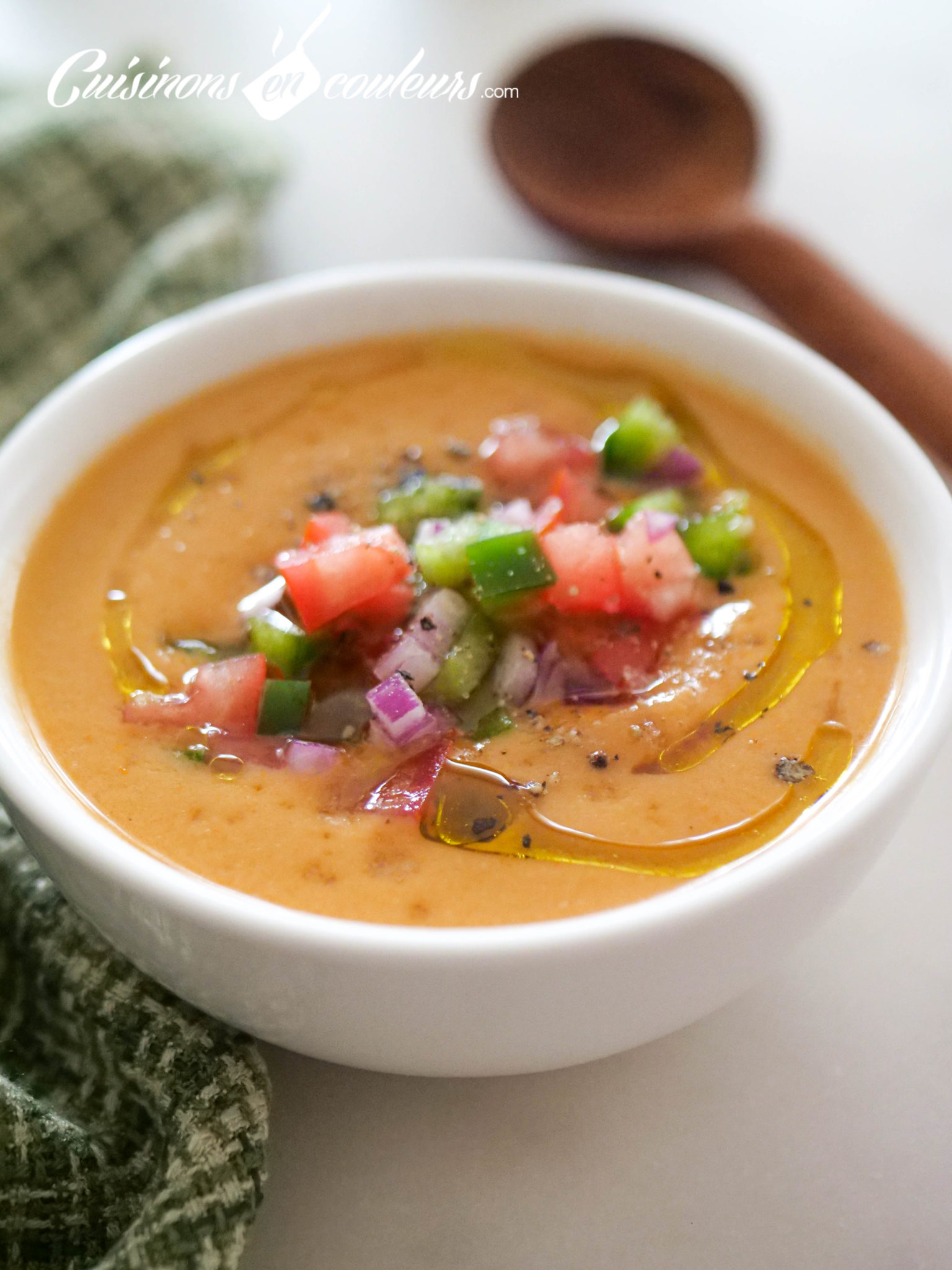 La véritable recette du Gaspacho Andalou - Cuisinons En Couleurs
