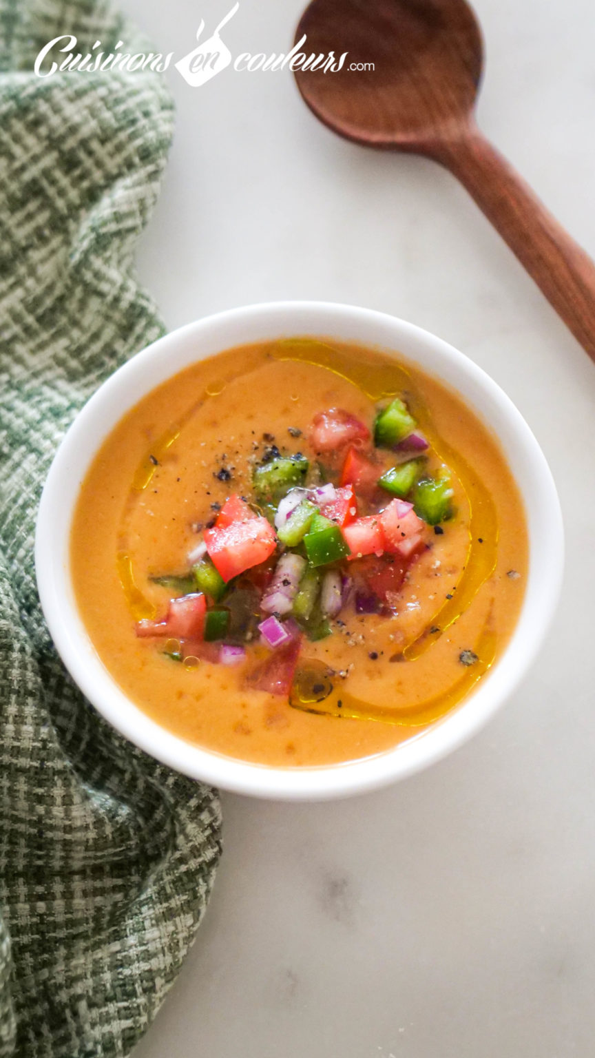 La véritable recette du Gaspacho Andalou - Cuisinons En Couleurs