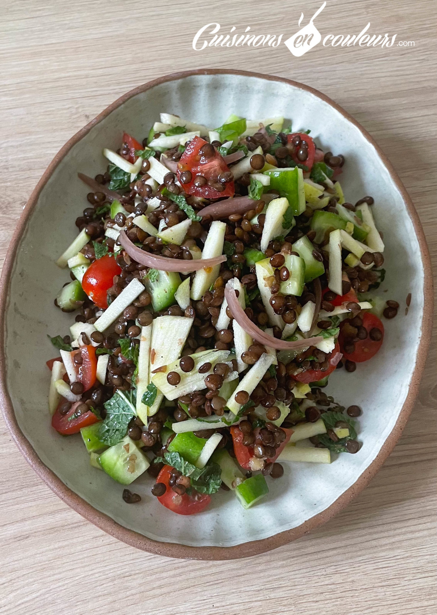 Salade de lentilles vertes - Cuisinons En Couleurs